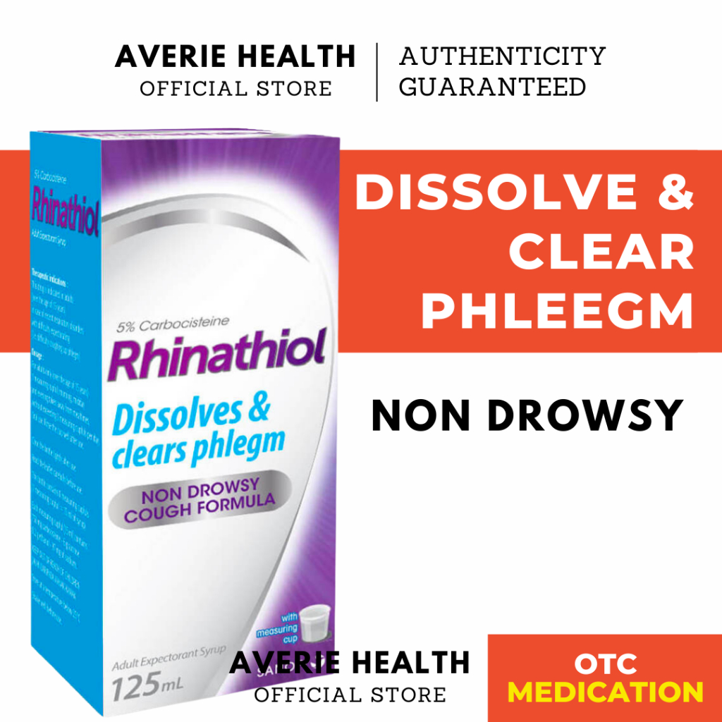 Rhinathiol Adult Cough Syrup 125ml | 5% Carbocisteine | Dissolve ...