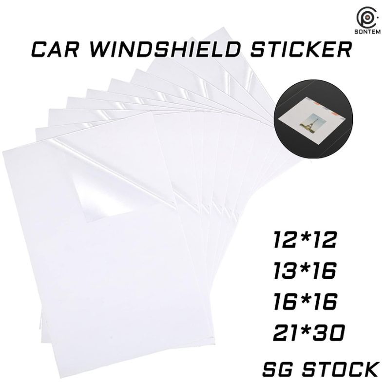 {SG Seller} 10PCS Car Electrostatic Sticker Windshield Sticker Easy to ...