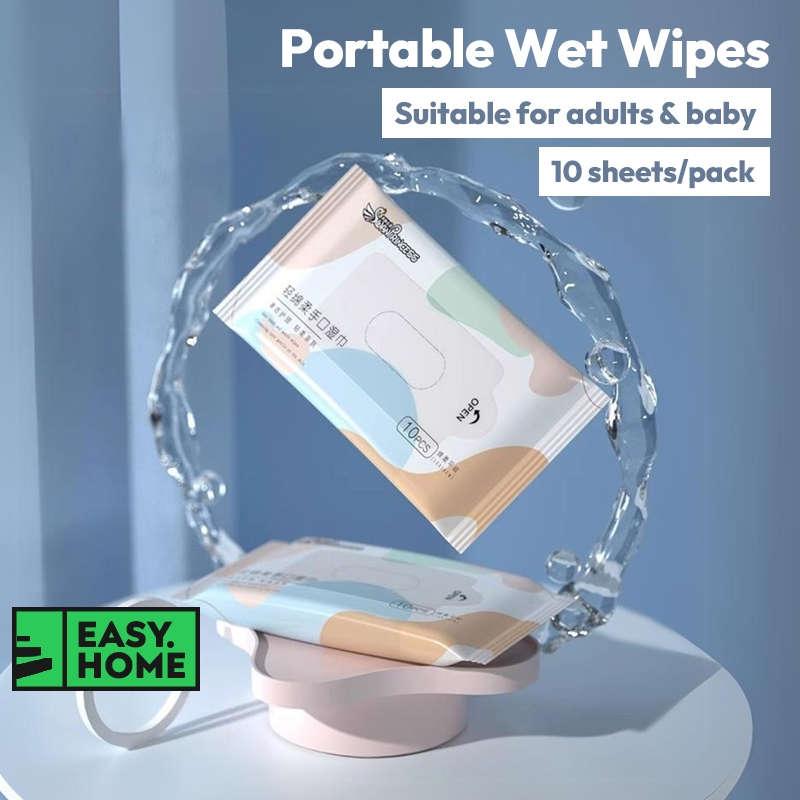[SG Stock] Adult Mini Wet Wipes Portable Wet Tissue Soft Moist Small ...