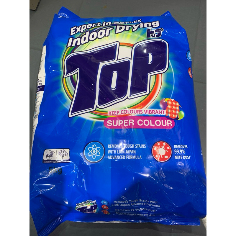 Top Super Colour Detergent Powder 5Kg | Shopee Singapore