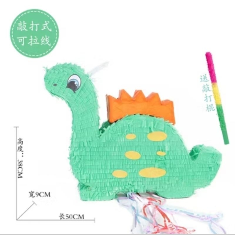 Christmas dinosaur pinata sweets boys birthday pinata pull string ...