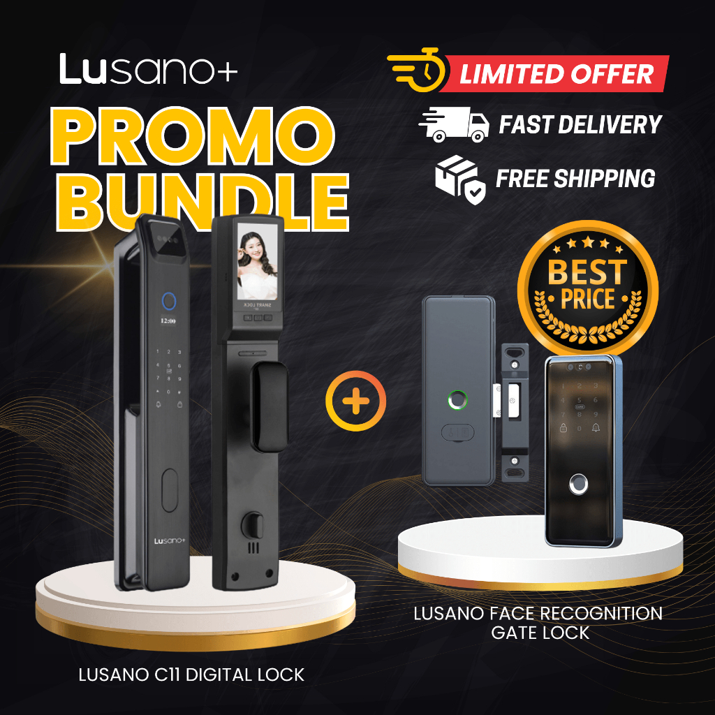 [BUNDLE DEALS] Lusano C11 Digital Lock + Lusano Face Recognition Gate ...