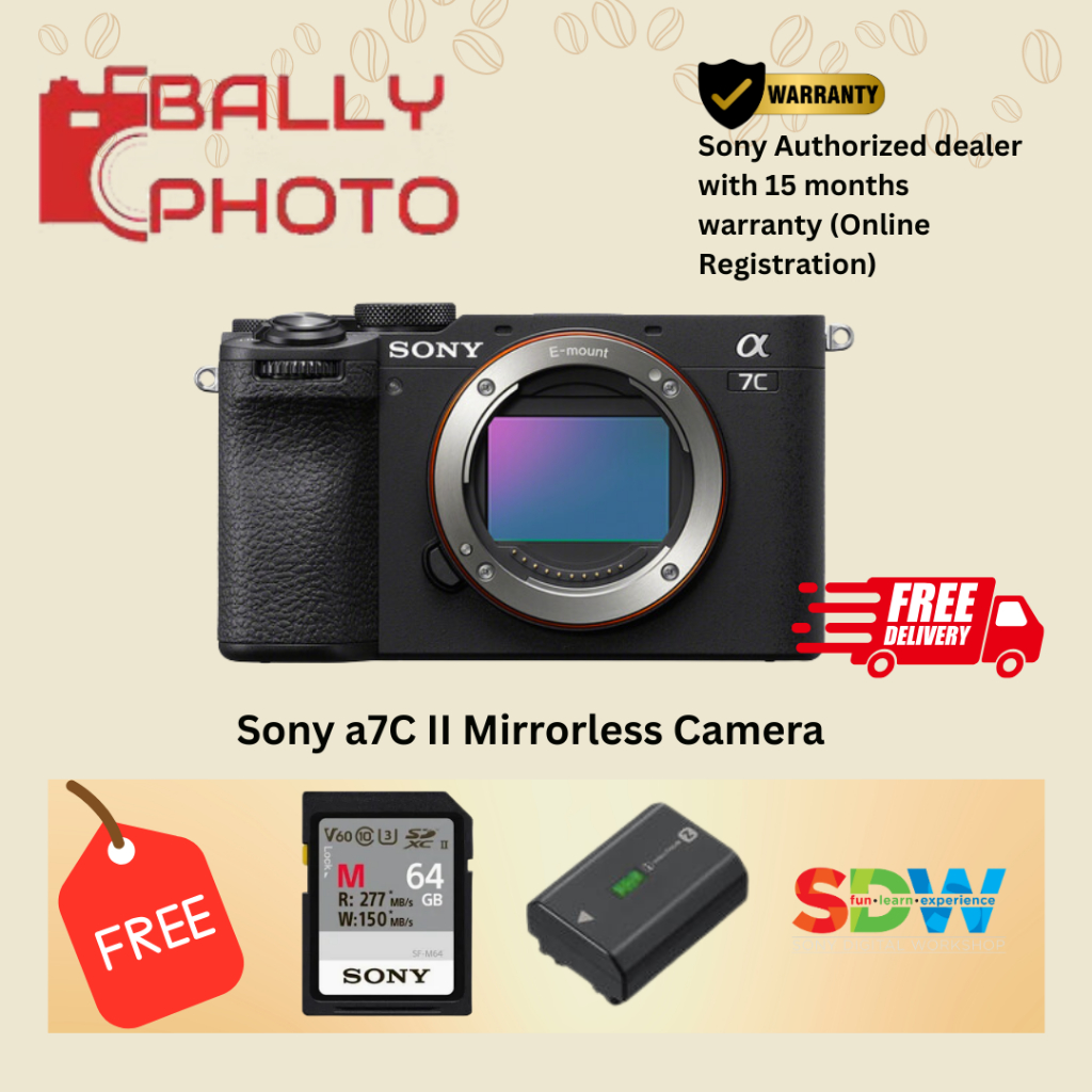 Sony a7C II / A7CM2 / ILCE-7CM2 Mirrorless Camera (Free 64GB + NP-FZ100 ...