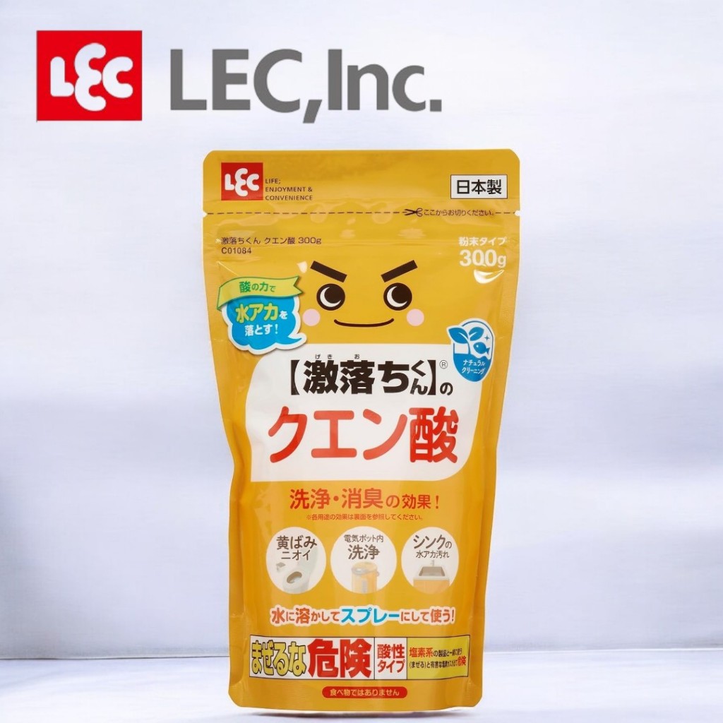 LEC Gekiochi-kun Citric Acid Powder Type 300g / Removes water stains ...