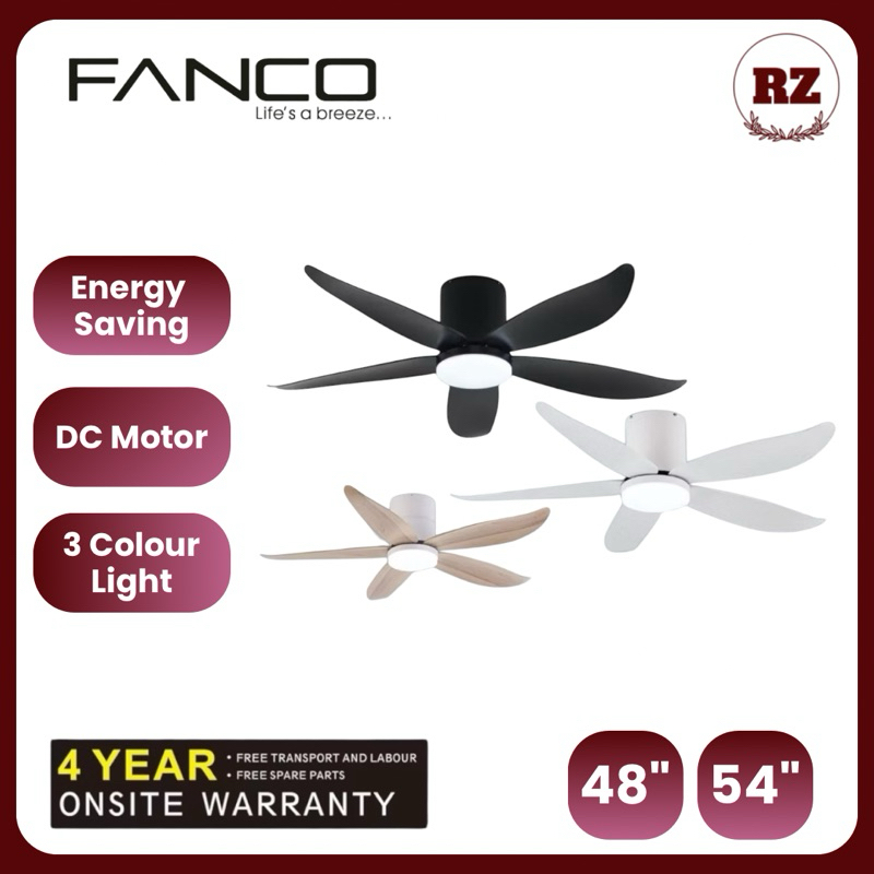 *Ready Stock* FANCO RITO-5 DC Motor Ceiling Fan with LED Light (Remote ...