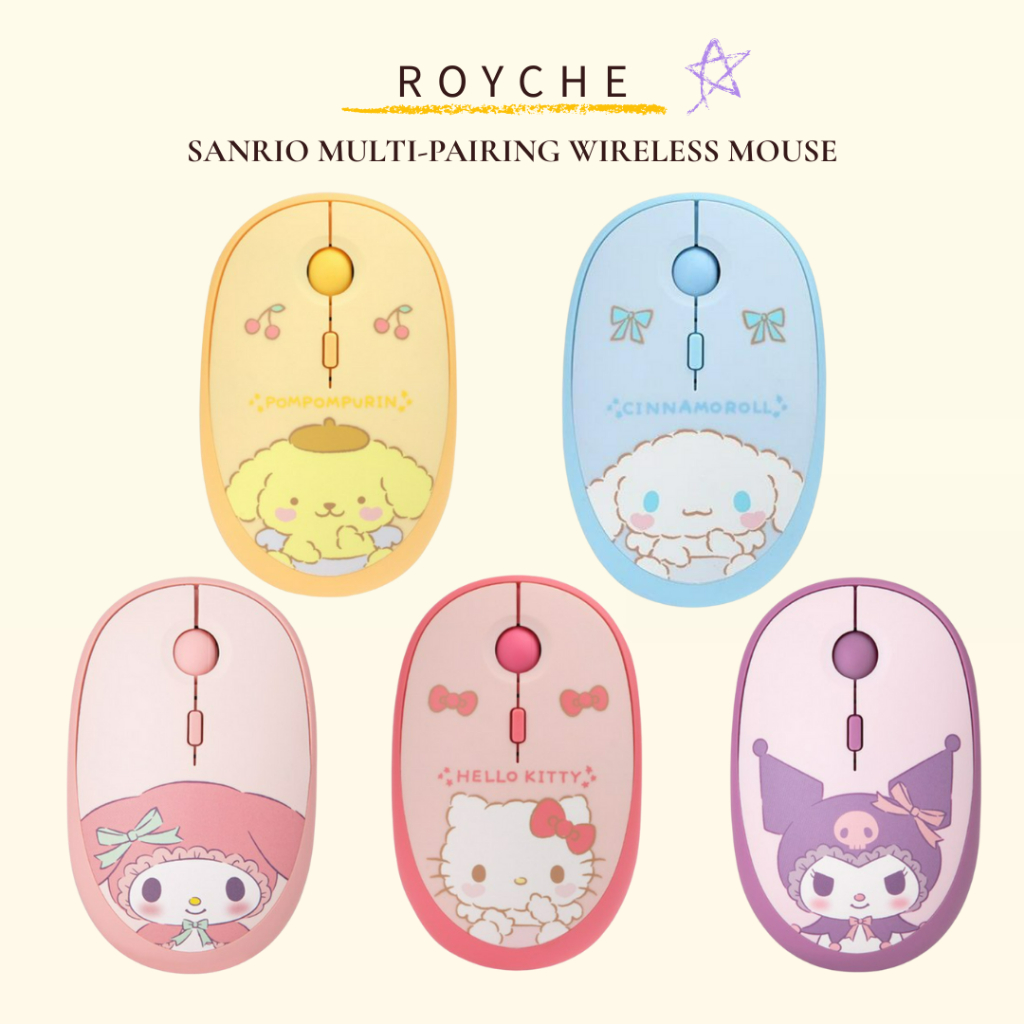 Royche Sanrio Multi-Pairing Wireless Mouse – Cinnamoroll / Pompompurin ...