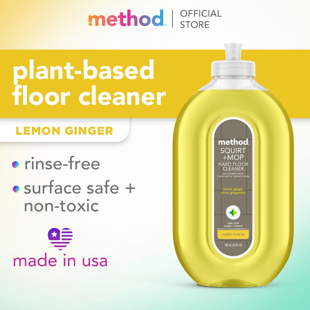 Method squirt + mop hard floor cleaner - lemon ginger 739ml | Shopee ...