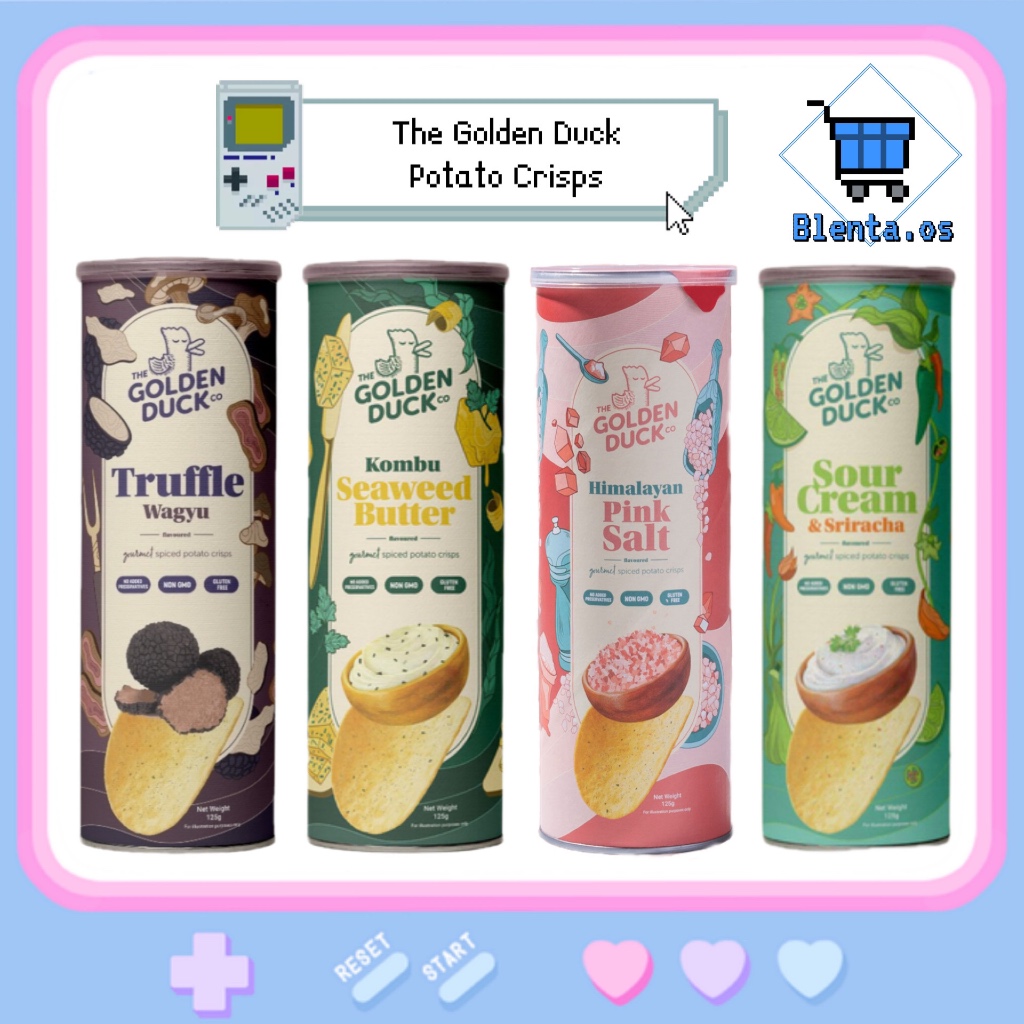 The Golden Duck Potato Crisps Truffle/Pink Salt Himalayan/Seaweed ...