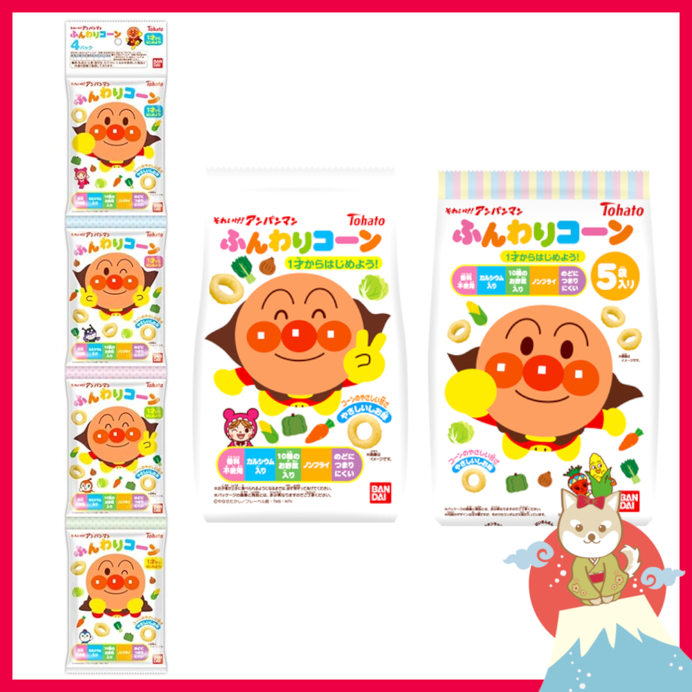 TOHATO Anpanman Corn snacks Japanese baby snacks Less Salt Non-Fried ...
