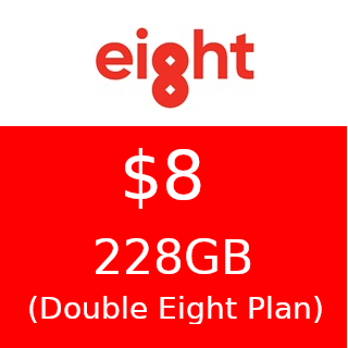eight $8 Double Eight Plan (228GB) Renew/Recharge/Top up | Shopee Singapore