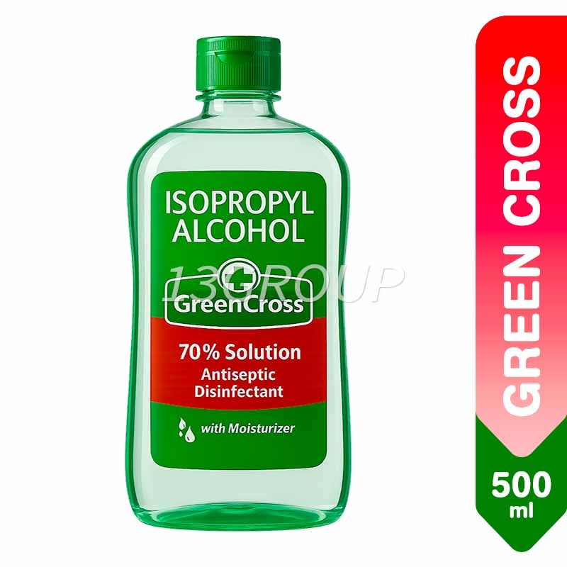 Green Cross Isopropyl Alcohol 70% Solution Antiseptic Disinfectant Moisturizer, 500ml | Shopee ...