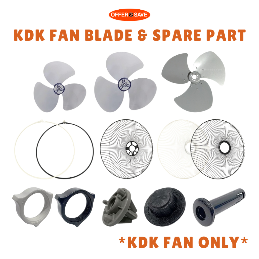 [Original] KDK 16 INCH (40cm) 12 INCH REPLACEMENT PLASTIC FAN BLADE AND ...