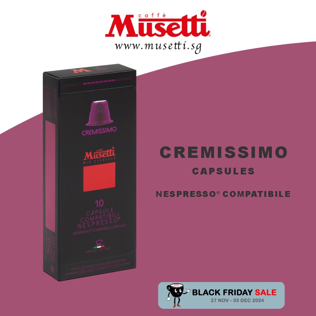 MUSETTI CREMISSIMO COFFEE CAPSULES (NESPRESSO COMPATIBLE) | Shopee ...