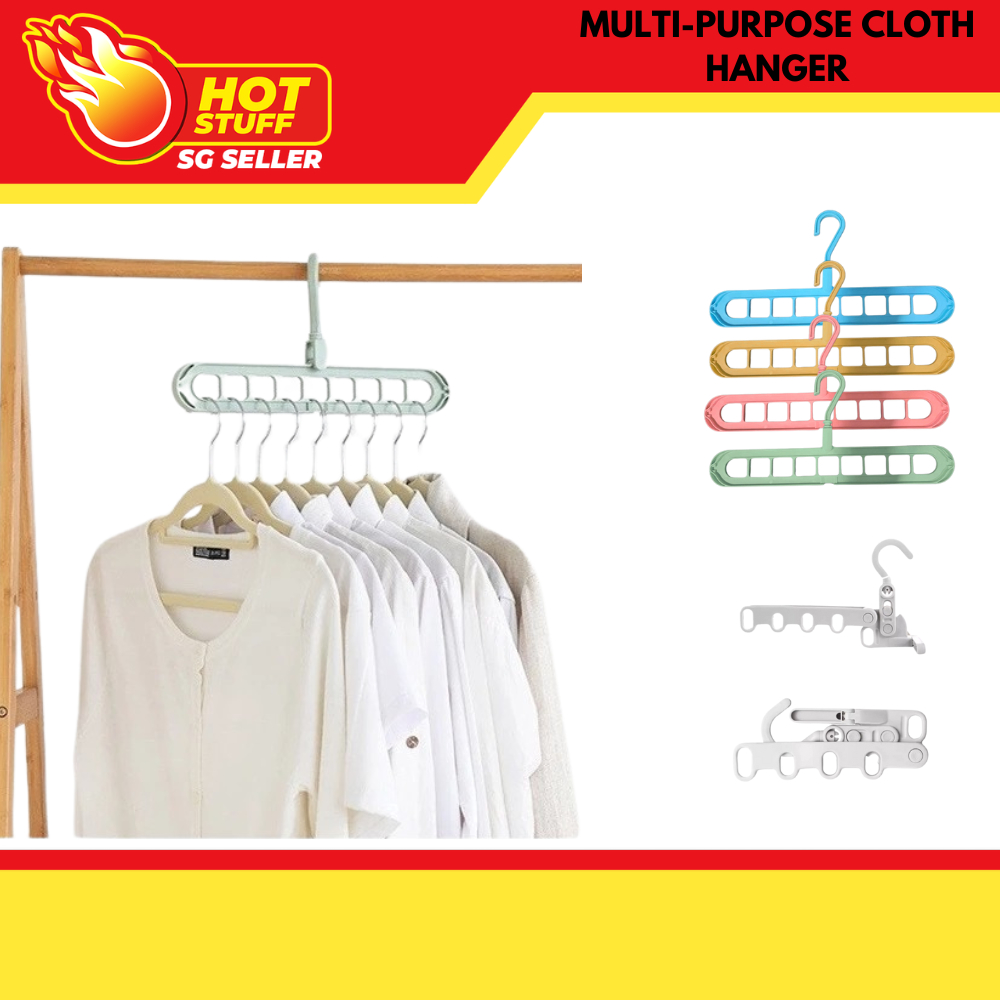[VOZUKO] MULTI PURPOSE CLOTH HANGER FOR PANTS T SHIRT SCARF WET AND DRY ...