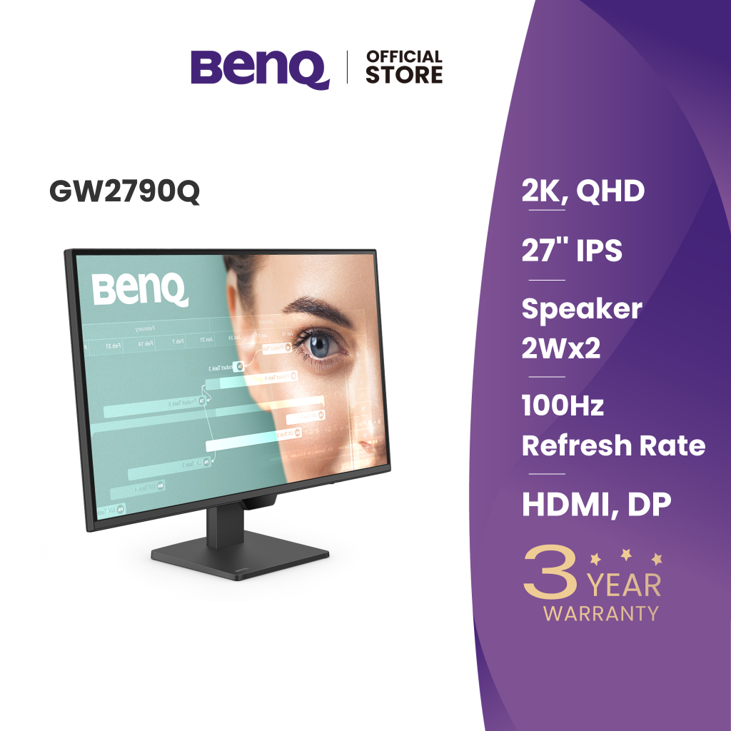 BenQ GW2790Q｜Home Office Monitor｜27"｜2K QHD｜100Hz | Shopee Singapore