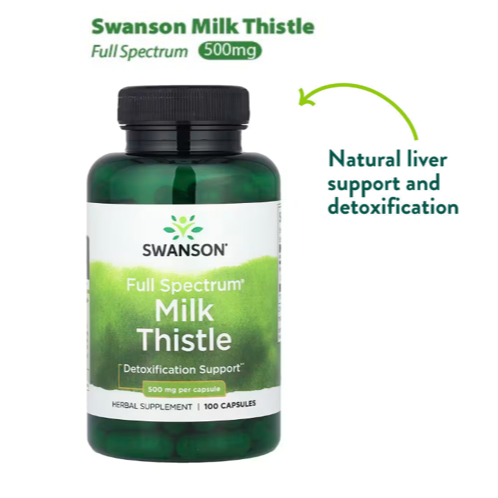 Swanson, Full Spectrum Milk Thistle, 100 Capsules (500 mg Per Capsule ...