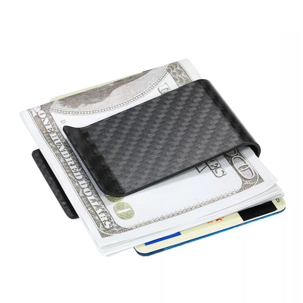 Carbon Fiber Slim Wallet Money Clip Credit Card Business Card Clip ...