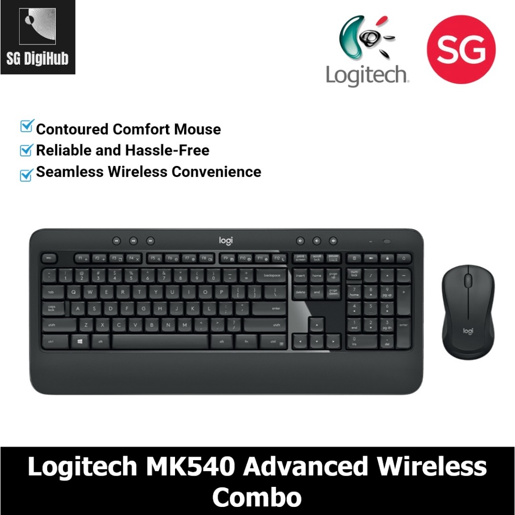 Logitech MK540 Advanced Wireless Combo (1 Year Logitech Warranty ...