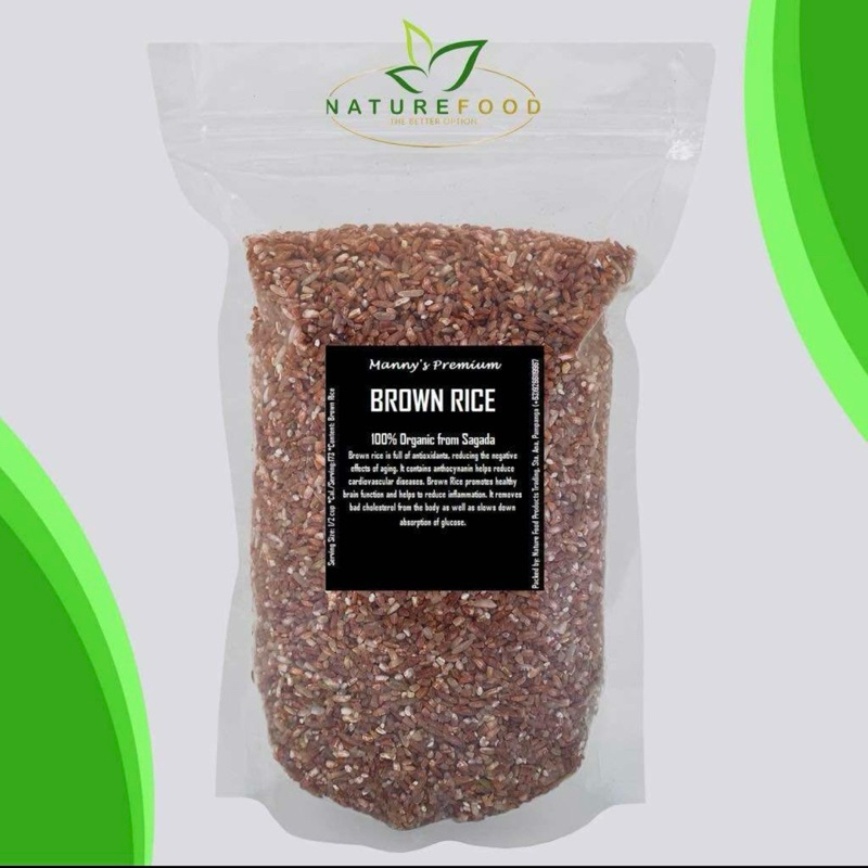 Organic Brown Rice 1Kg (Low carb high fiber healthy diet) | Shopee ...