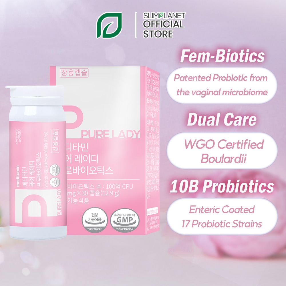 [Slimplanet] PureLady - Vaginal Health Probiotic Supplement with Boulardii (30 Capsules ...