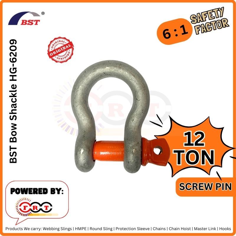 [SG Stock] 12T Bow Screw Pin Shackle for Chain and Wire Rope Sling ...