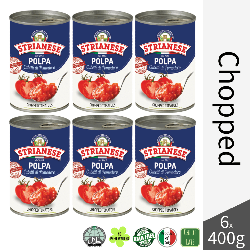 Strianese Italian Polpa chopped tomatoes - Bundle 6x400g | Shopee Singapore