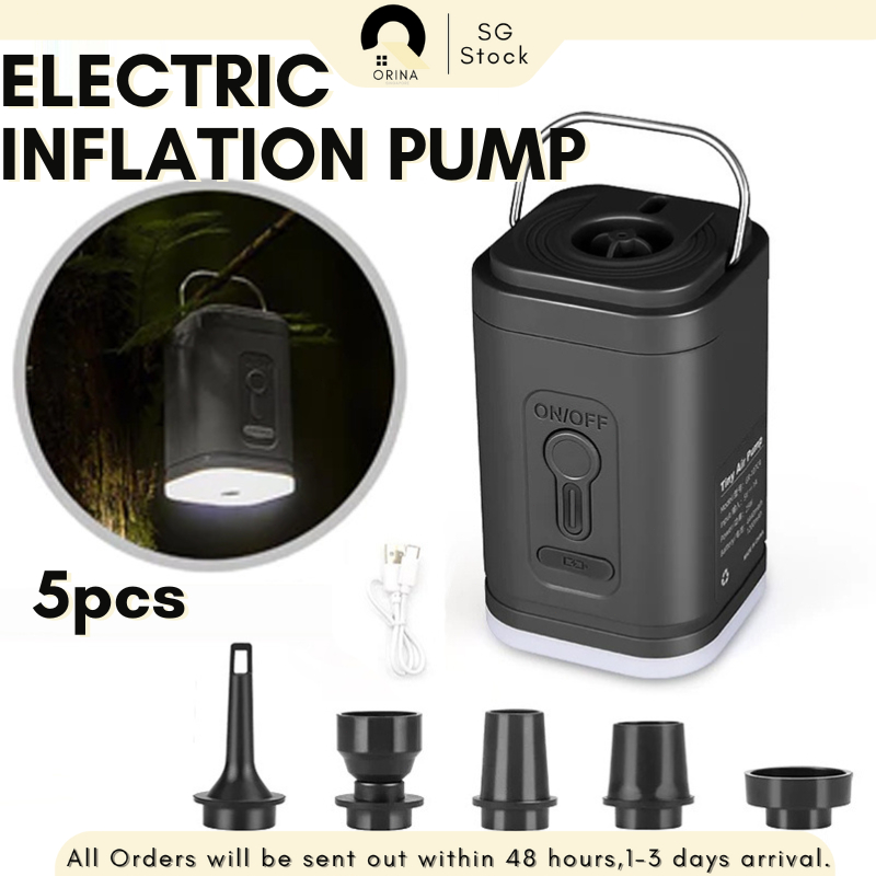 [SG] Electric Float Pump with Light Rechargeable Air Inflation Pump ...