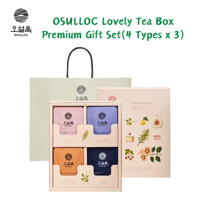OSULLOC Lovely Tea Box Premium Gift Set 12 Tea Bags (4 Types x 3 ...