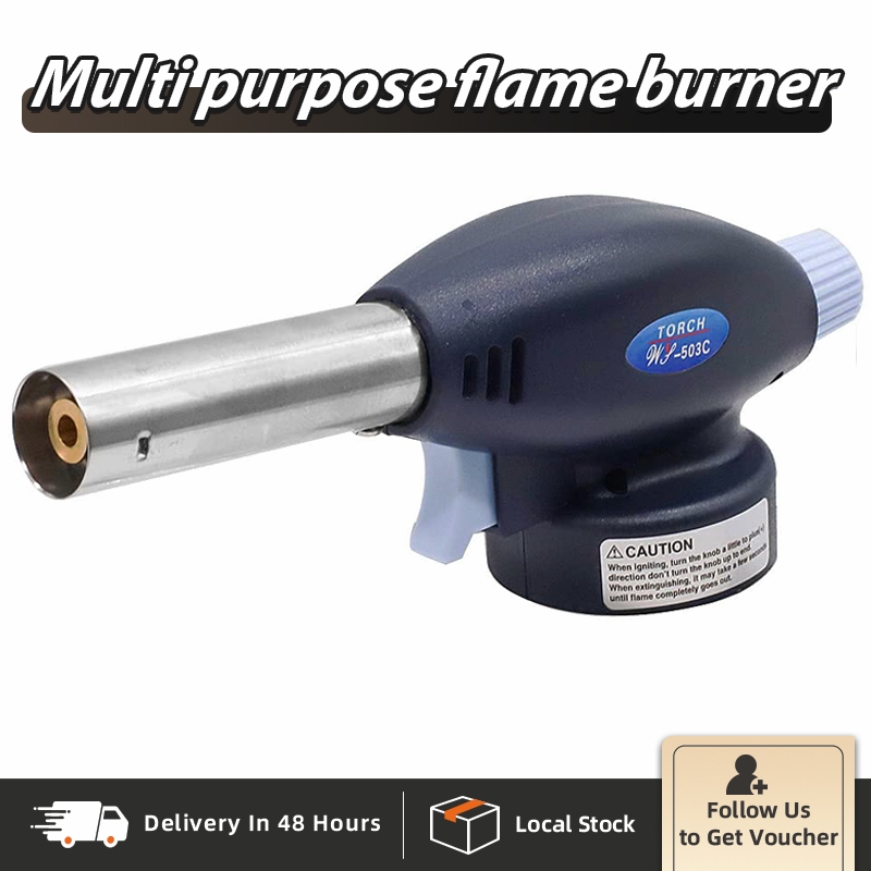 Premium Blowtorch Auto Ignition Gas Burner Camping Flame Gun Blow Torch ...