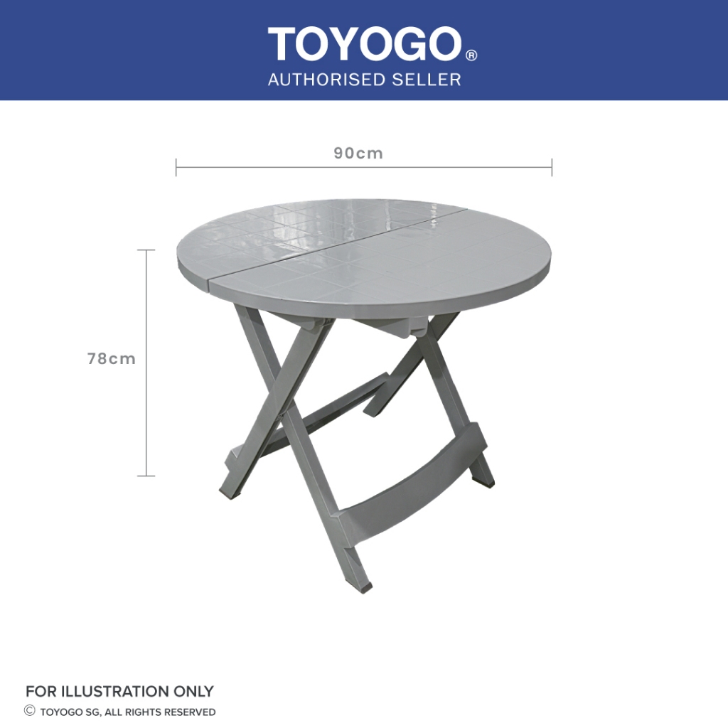 TOYOGO Square Foldable Table – Durable, Lightweight & Space-Saving (655 ...