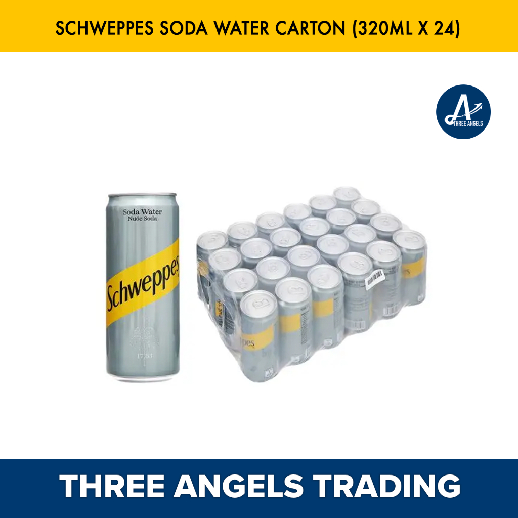 Schweppes Soda Water Carton (320ml x 24) | Shopee Singapore