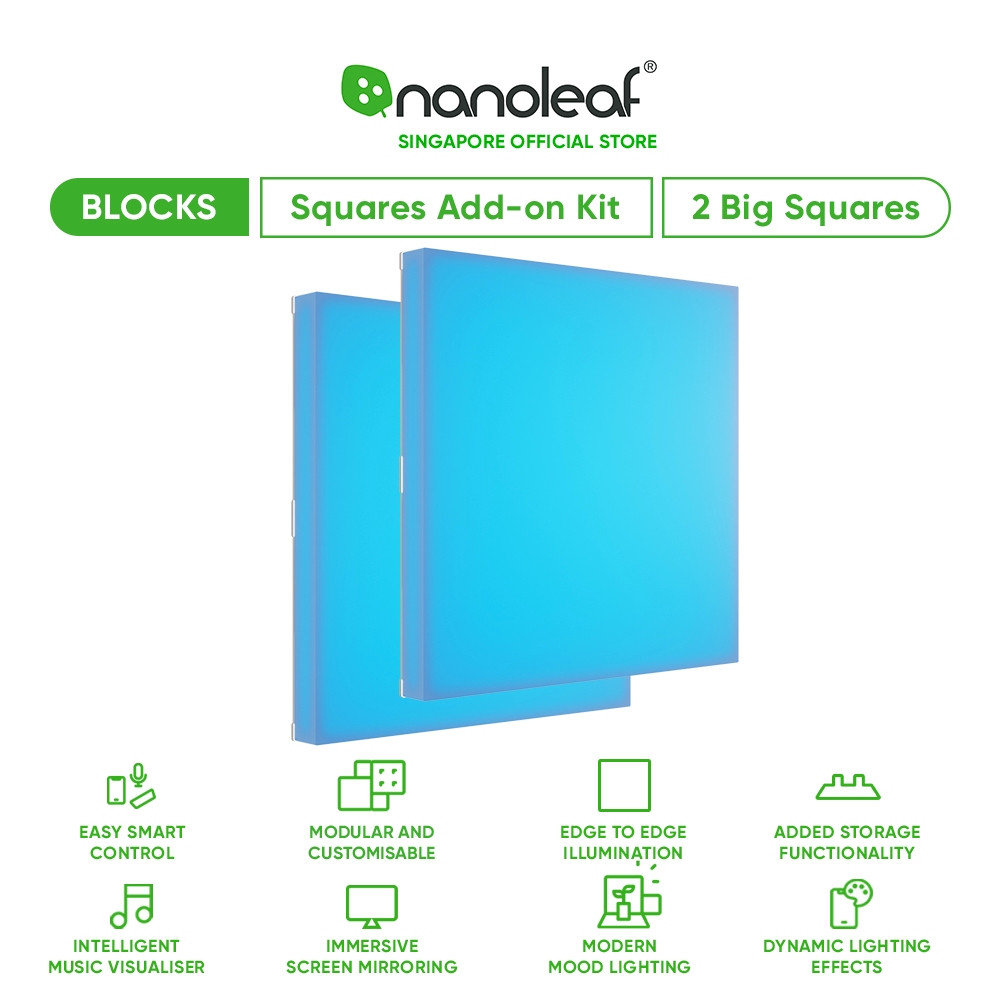 Nanoleaf Blocks Squares Add-On Kit (2 Panels) | Shopee Singapore