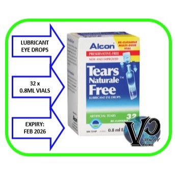 Alcon Tears Naturale Lubricant Eye Drops, 32pcs (Exp: Feb 2026 ...