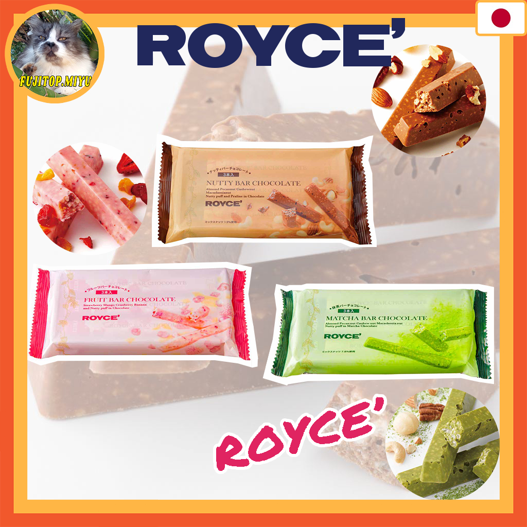 ROYCE' Nutty Bar Chocolate [3 pieces], Fruit Bar Chocolate [3 pieces ...