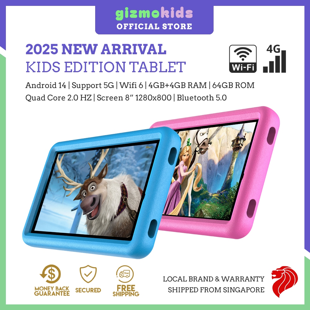 [SG Gizmo Tab 8] 2025 New Launch 4G+WiFi Android Kids Tablet 8 Inch ...