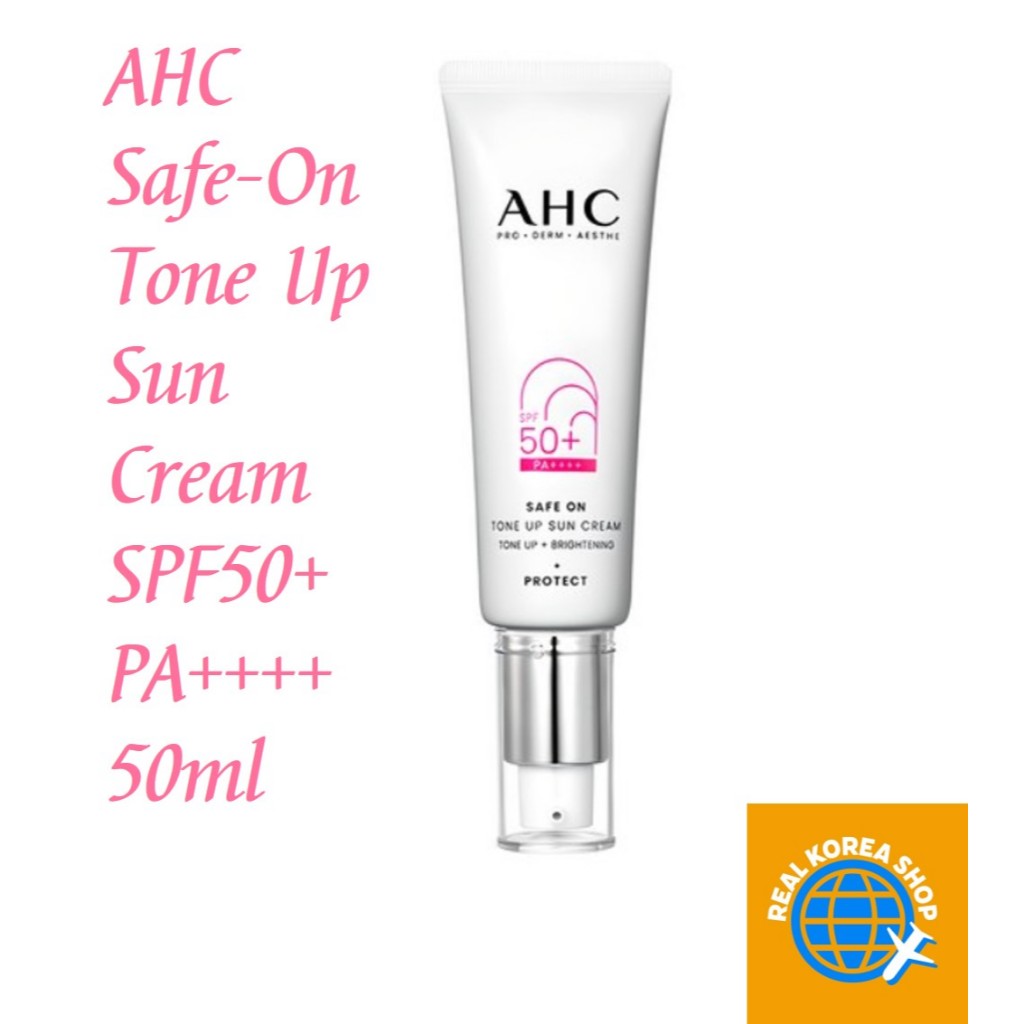 [Korea Made] [AHC] Safe-On Tone Up Sun Cream SPF50 + PA++++ 50ml | Shopee Singapore