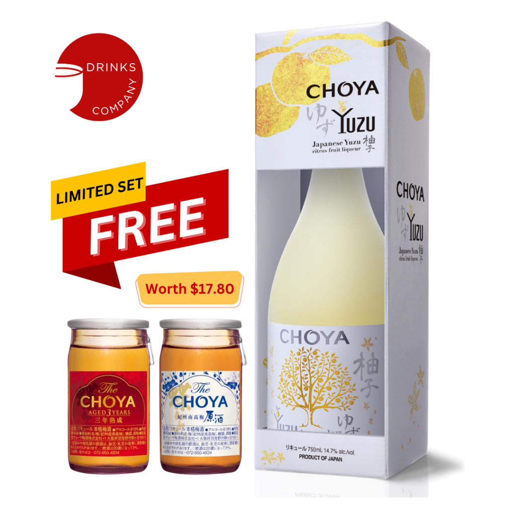 Choya Yuzu 15% 750ml- Japanese Umeshu FOC CHOYA AGED 3 YEARS 60ML + THE CHOYA GENSHU 60ML ...