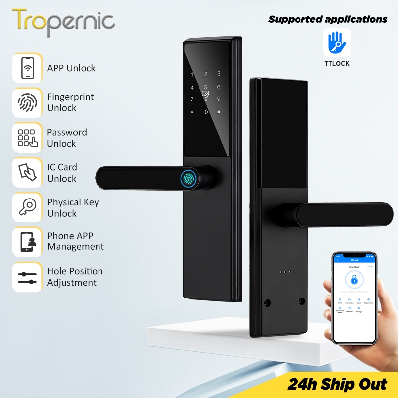 TTLOCK Smart Door Lock 5 In 1 Knob Bluetooth Remote Unlock Adjustable ...