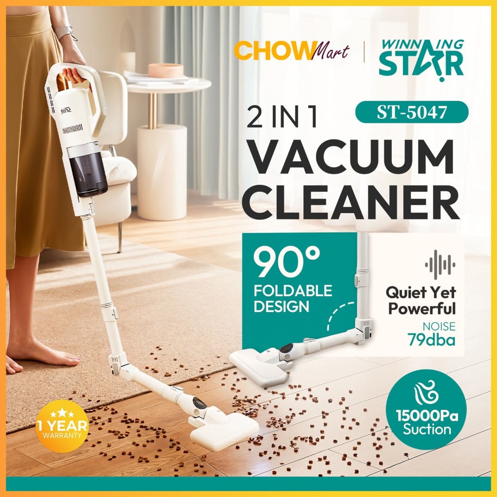 【SG Stock】Winning Star ST-5047 2 in 1 Vacuum Cleaner 90° Foldable ...