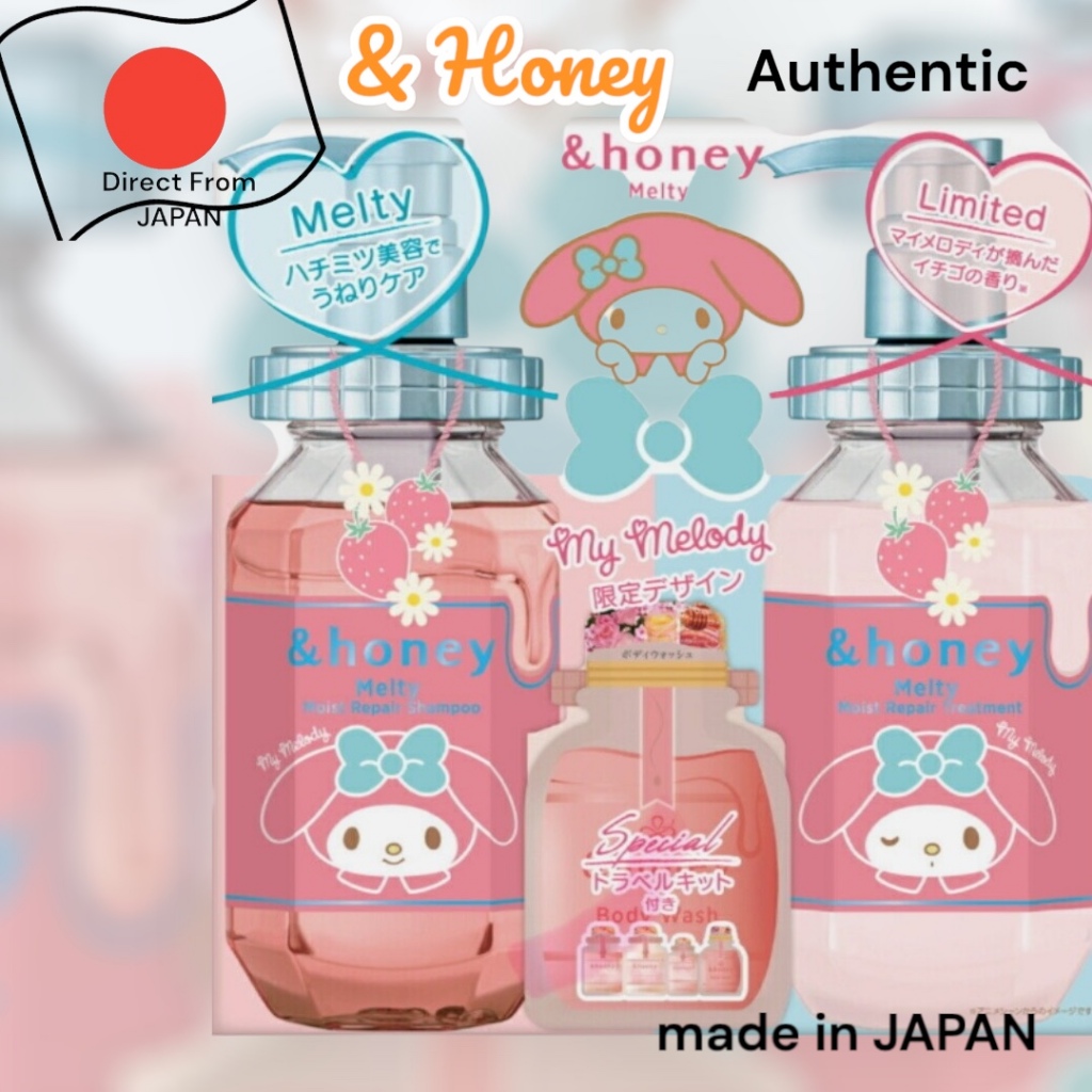 [Direct from JAPAN]& Honey My Melody Melty Shampoo & Conditioner Pair Set Limited Design JAPAN ...