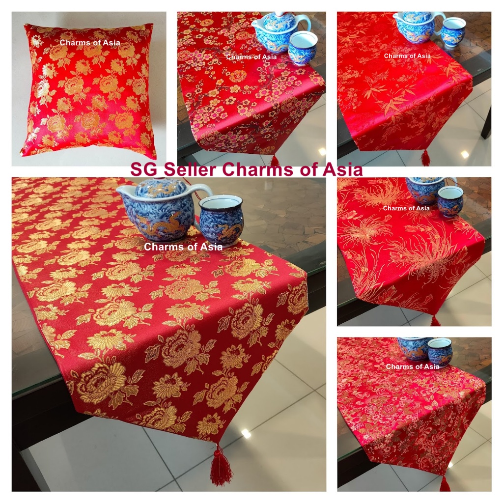 (SG seller ready stock) Festive table runner tablecloth matching ...