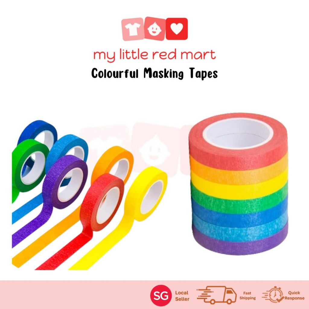 16M Colourful Rainbow Masking Tape Painter Tape Washi Tape Children ...