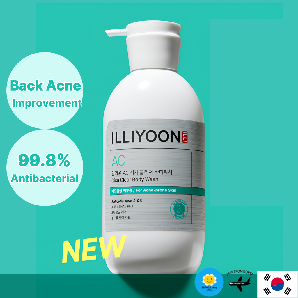 [ILLIYOON] AC Cica Trouble Clear Body Wash 400 ml , for Acne-Prone Body ...