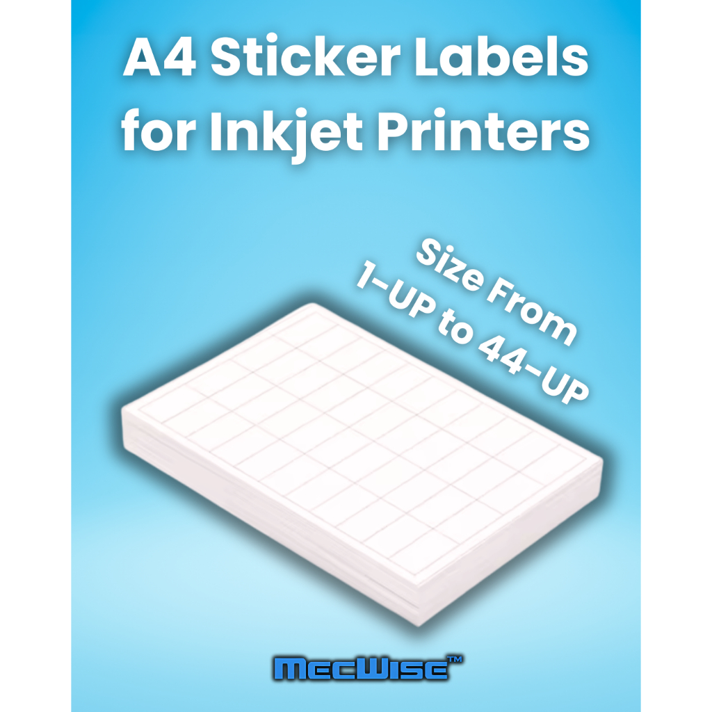 100 Sheets/Pack A4 Sticker Label Sheets For Inkjet, Laserjet Printers ...