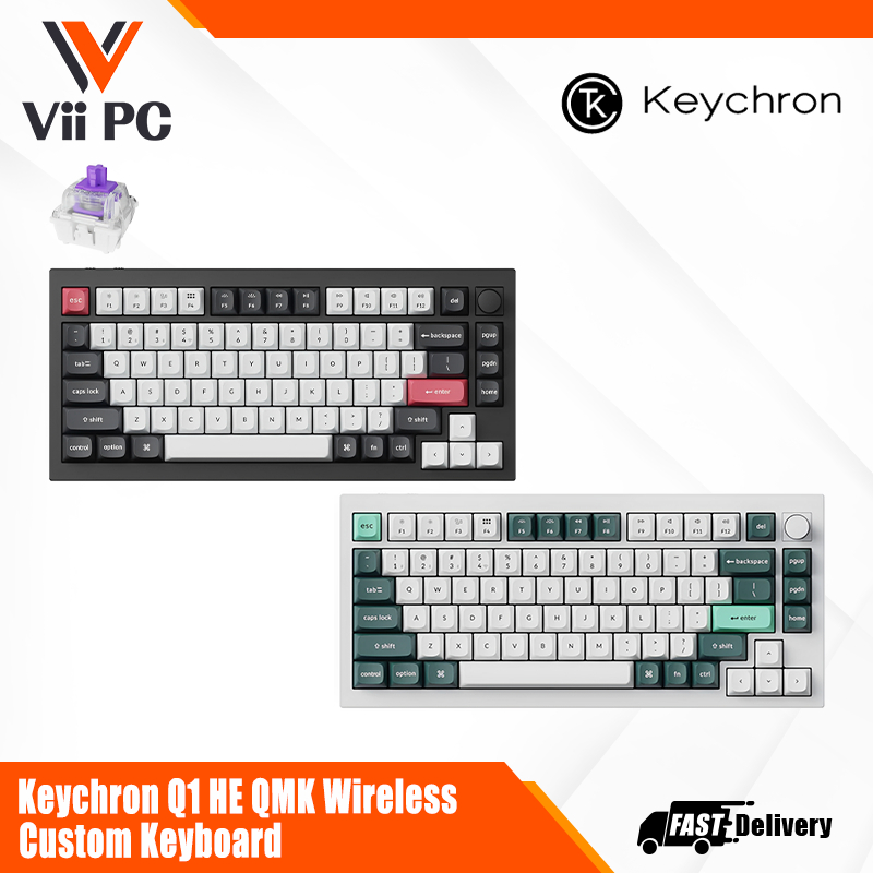 Keychron Q1 HE QMK Wireless Custom Keyboard (KYCN-Q1H-M1/KYCN-Q1H-P1 ...