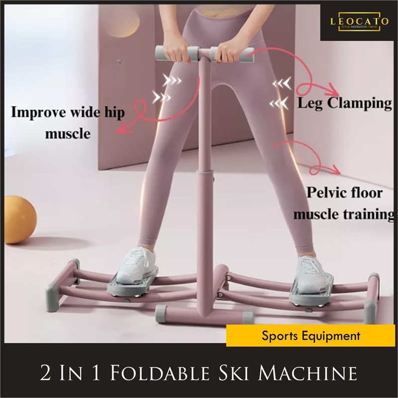 2 In 1 Foldable Ski Machine Leg Workout Exercise | Leg Sliders Home ...