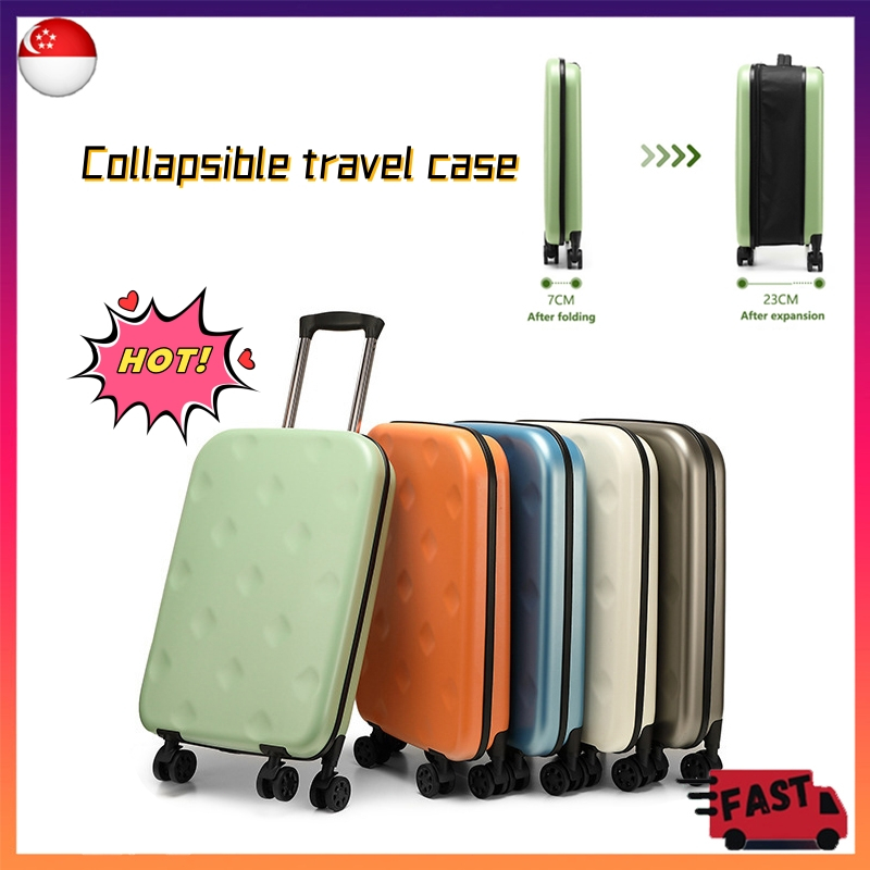 🔥SG stock🔥Luggage Folding Suitcase Hard Shell Collapsible Travel ...