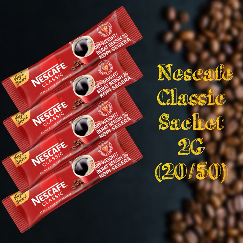 [SG Ready Stock] Nescafe Classic Coffee Sachet 2g (20s / 50s) | Shopee ...