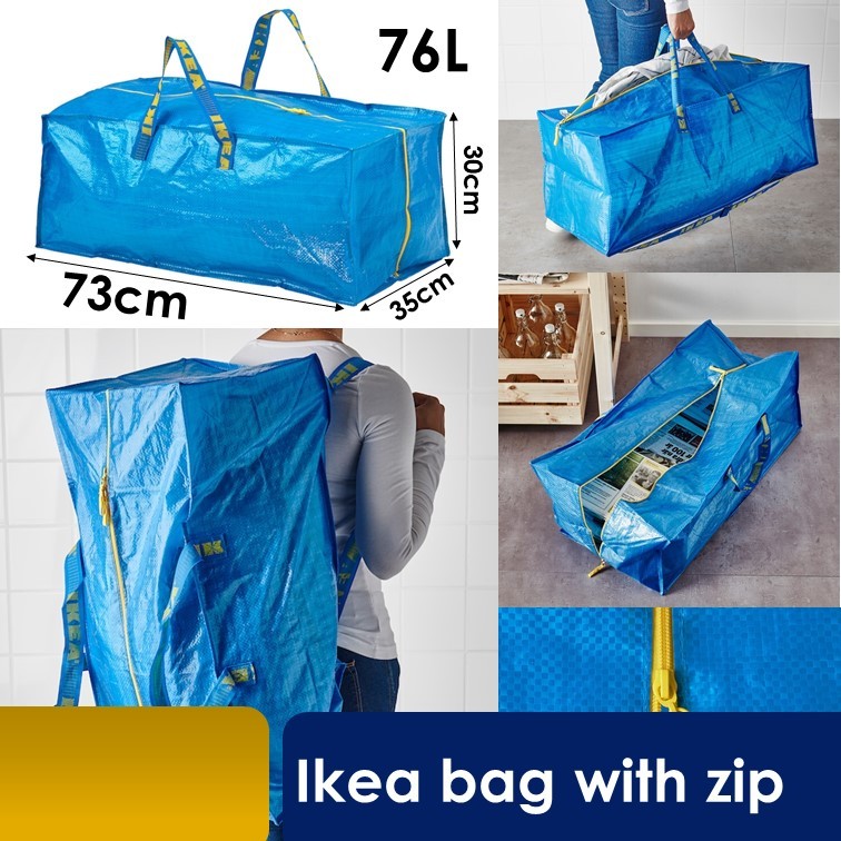 ikea bag with zip reusable bag Carrier bag shopping bag | plastic bag ...