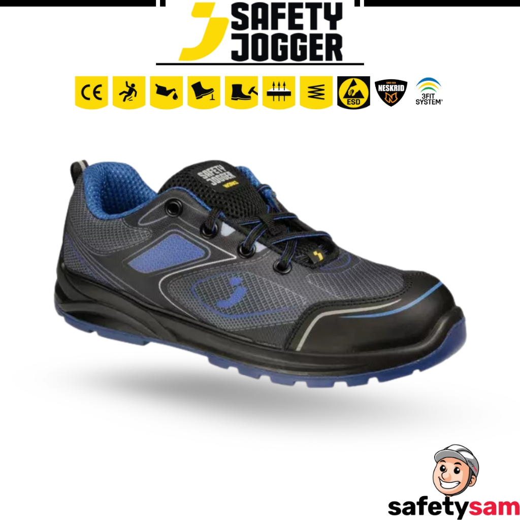 Safety Jogger Cador S1P Sporty Low-Cut ESD Light Duty Safety Shoes ...